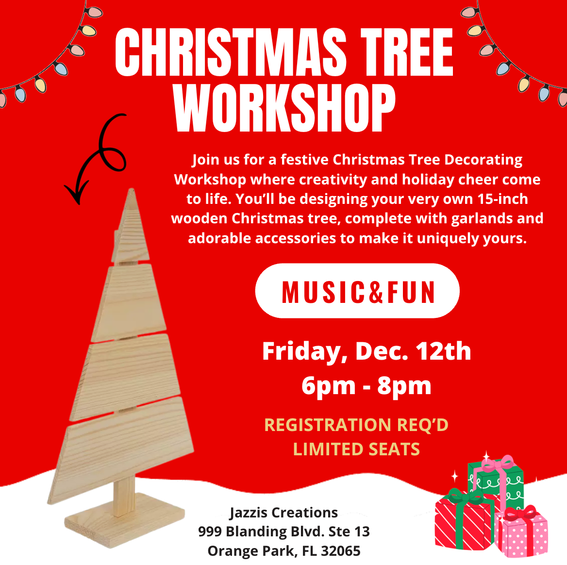 Christmas Tree Workshop - Dec 12 – Jazzis Creations